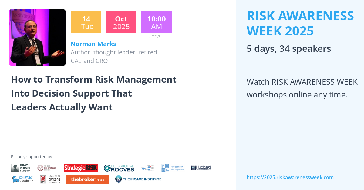 How to Transform Risk Management Into Decision Support That Leaders ...