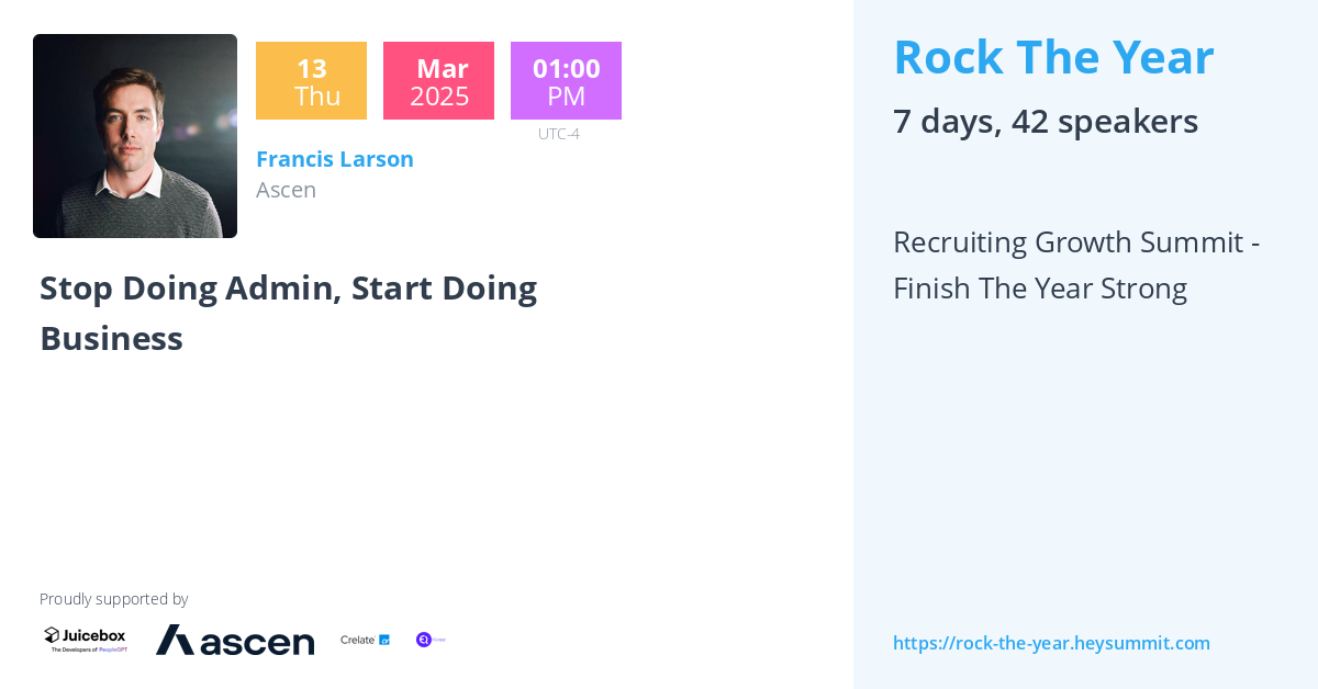 Francis Larson Rock The Year