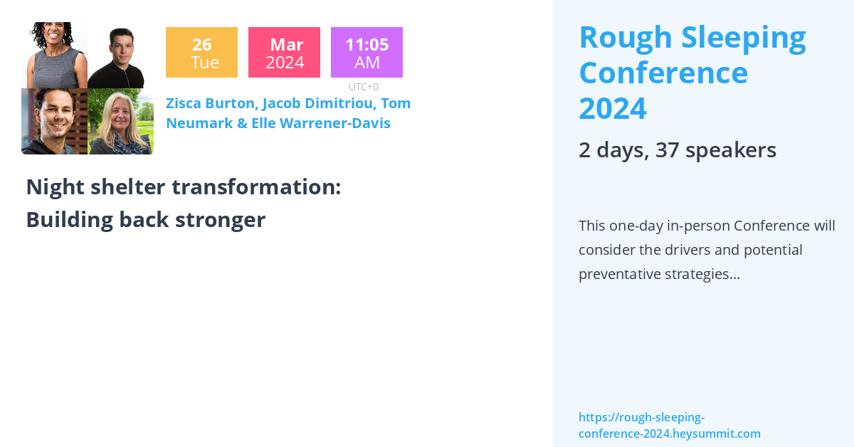 Jacob Dimitriou - Rough Sleeping Conference 2024