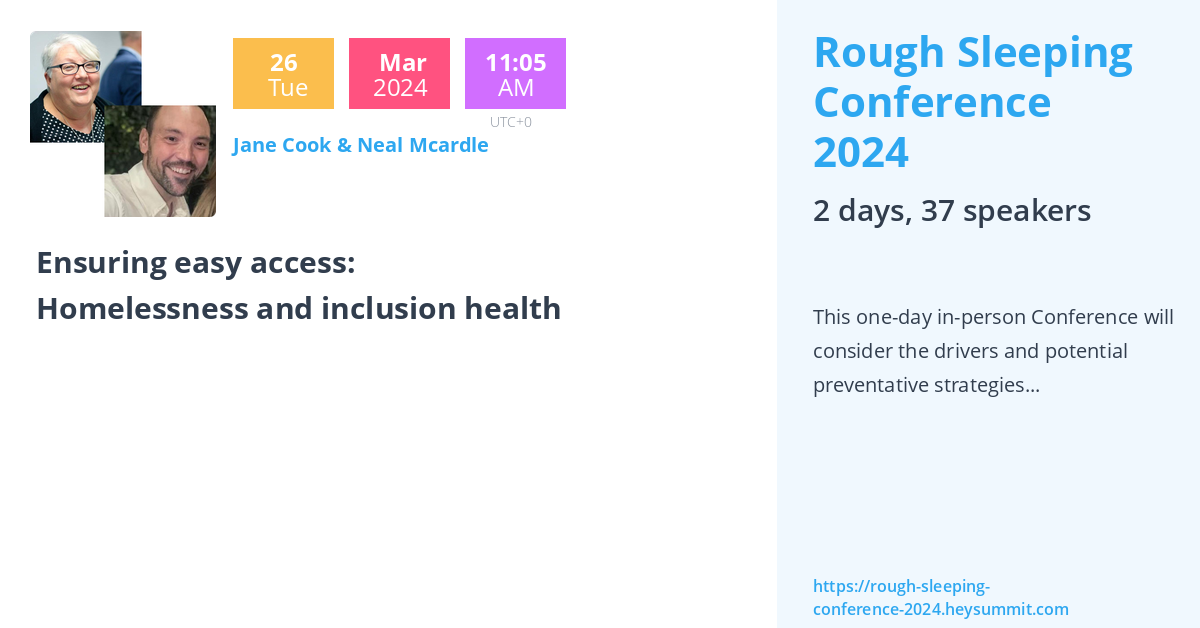 Jane Cook - Rough Sleeping Conference 2024