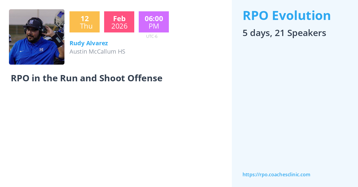 Rudy Alvarez - RPO Evolution