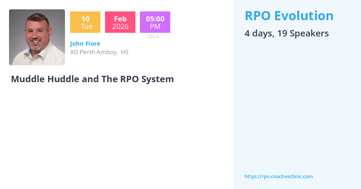 Muddle Huddle and The RPO System