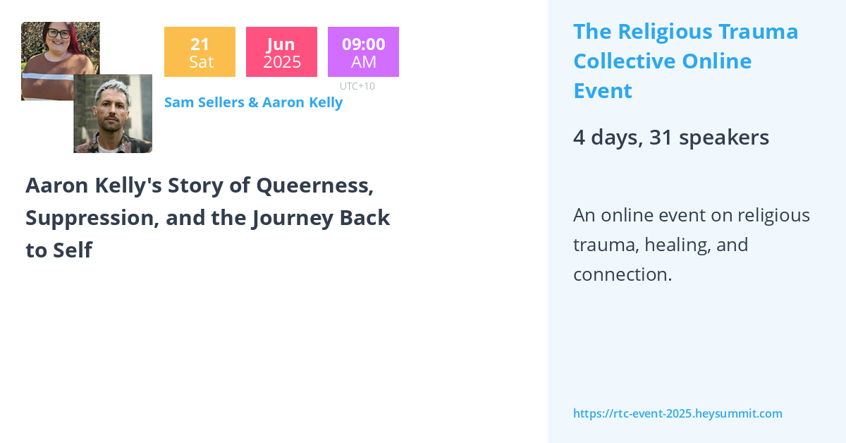 Aaron Kelly - The Religious Trauma Collective Online Event