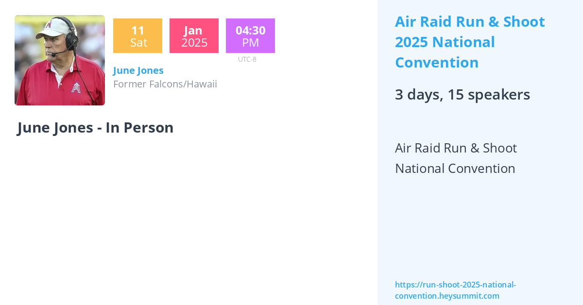 June Jones - In Person