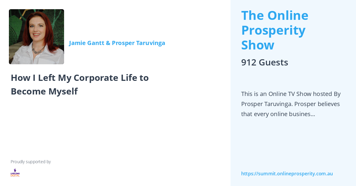 Jamie Gantt - The Online Prosperity Show