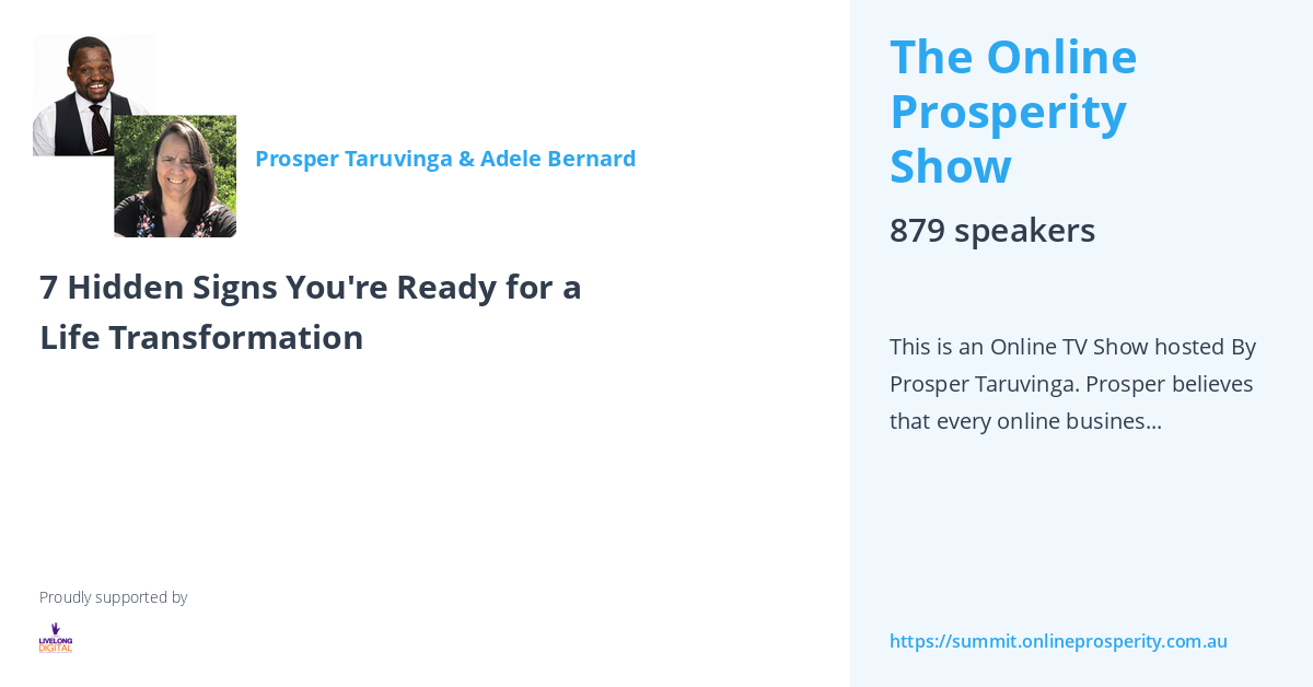 Adele Bernard - The Online Prosperity Show