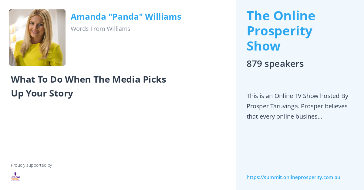 Amanda "Panda" Williams - The Online Prosperity Show