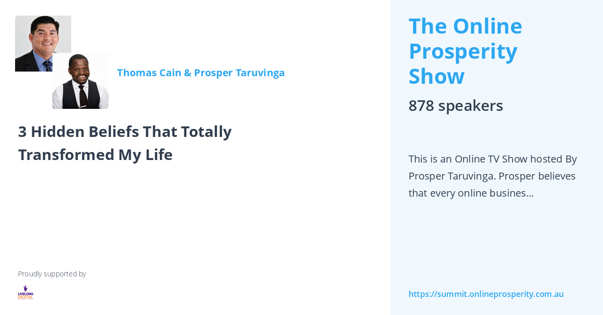 Thomas Cain - The Online Prosperity Show
