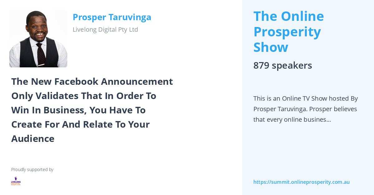 The New Facebook Announcement Only Validates That In Order To Win In ...