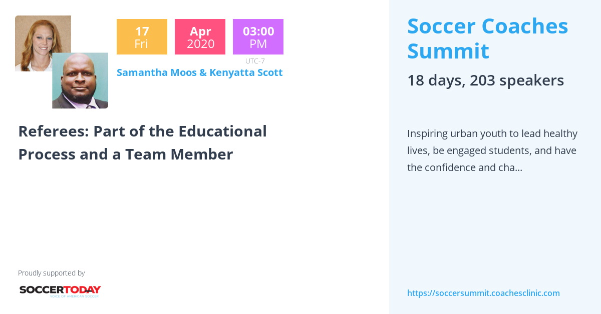 Samantha Moos - Soccer Coaches Summit