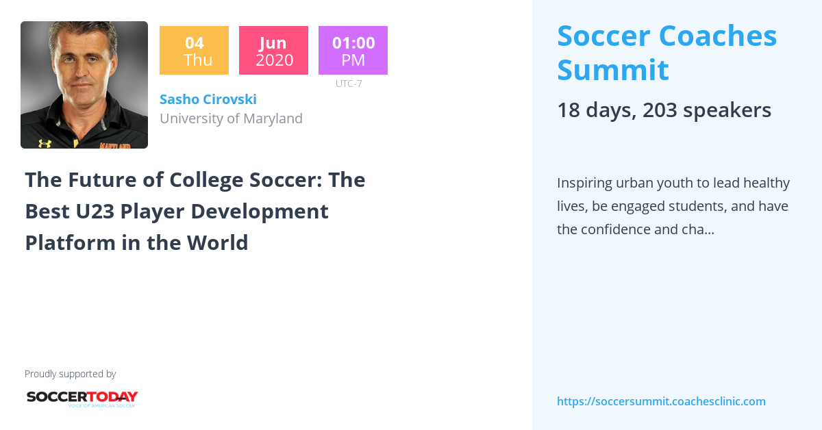 Sasho Cirovski - Soccer Coaches Summit
