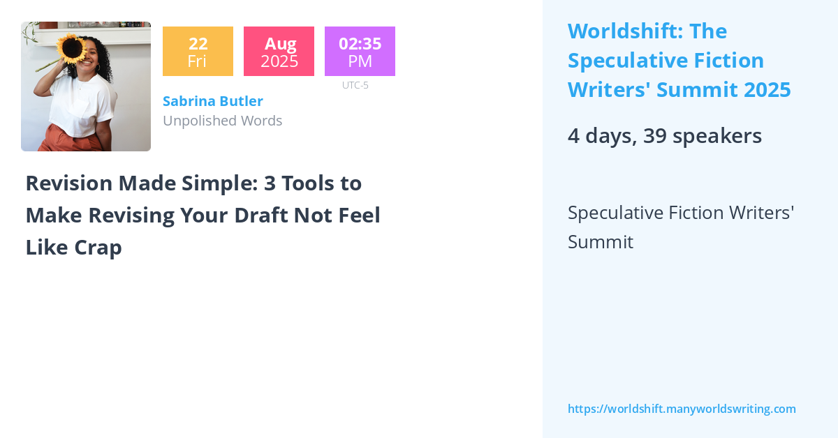 Sabrina Butler - Worldshift: The Speculative Fiction Writers' Summit 2025
