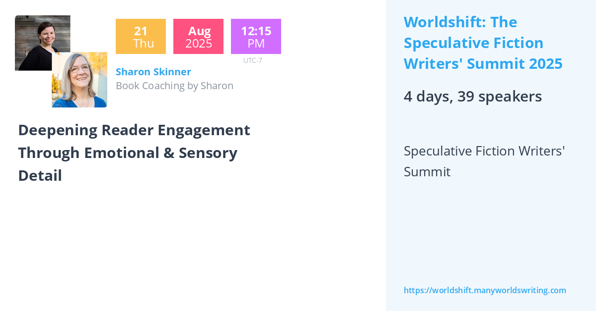 Sharon Skinner - Worldshift: The Speculative Fiction Writers' Summit 2025
