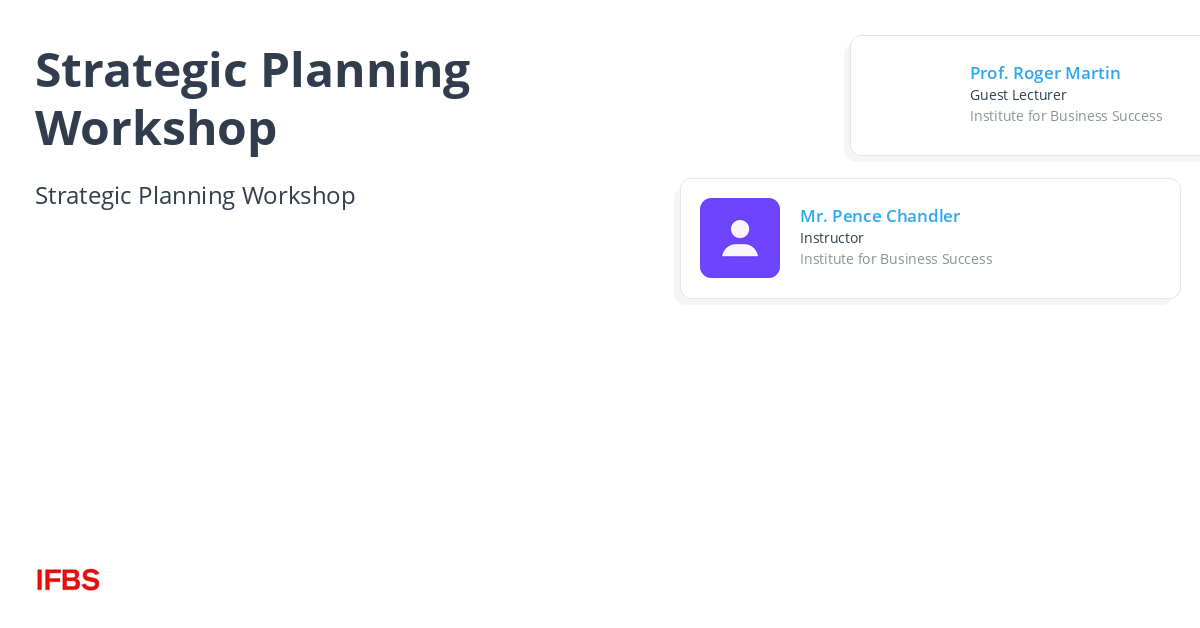 Strategic Planning Workshop