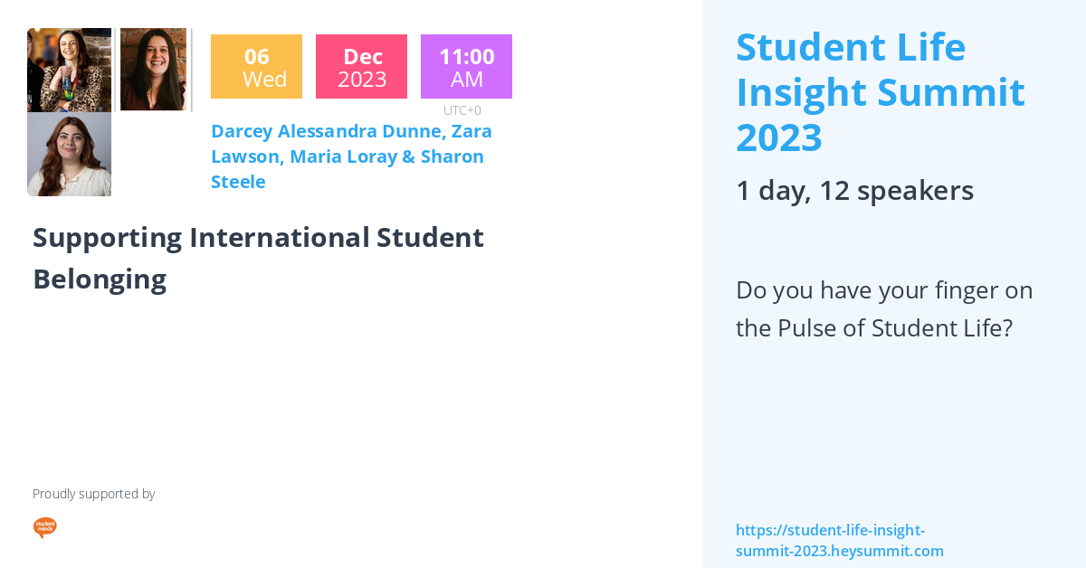 Maria Loray - Student Life Insight Summit 2023