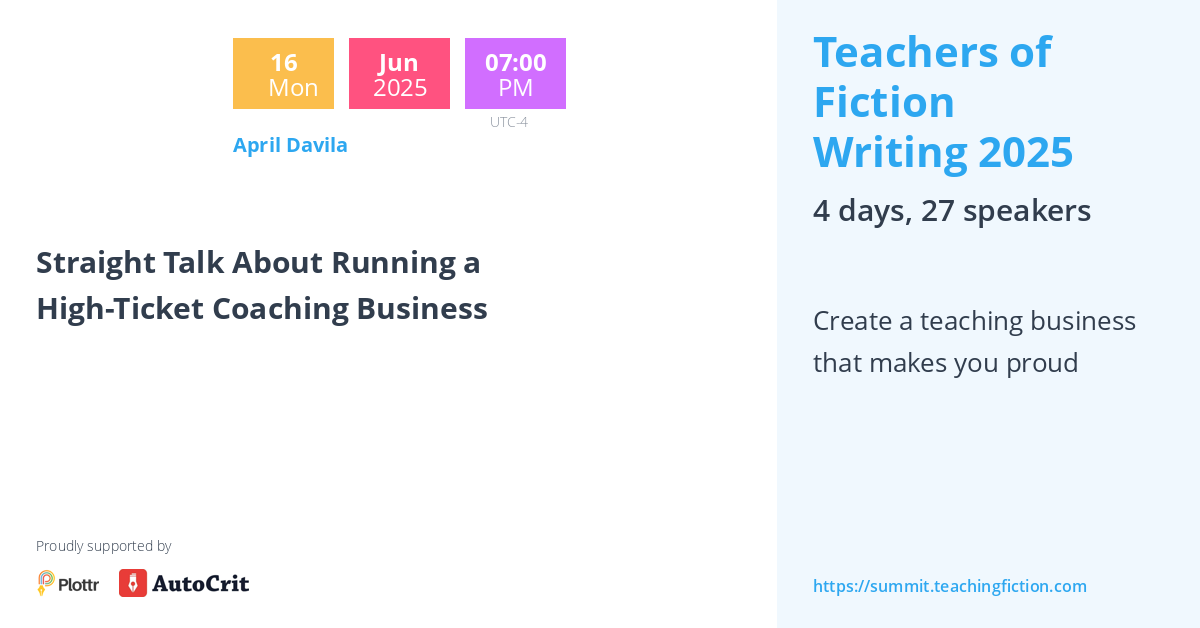 April Davila - Teachers of Fiction Writing 2025