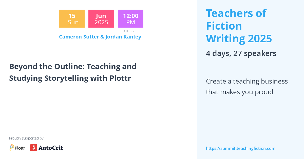 Cameron Sutter - Teachers of Fiction Writing 2025