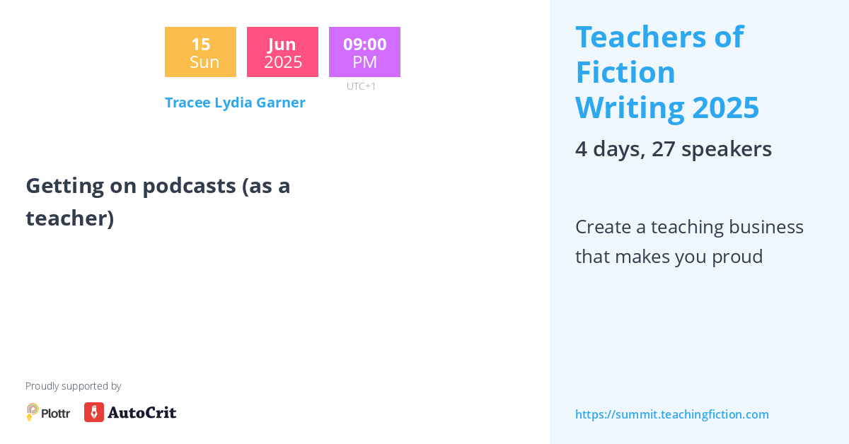 Tracee Lydia Garner - Teachers of Fiction Writing 2025