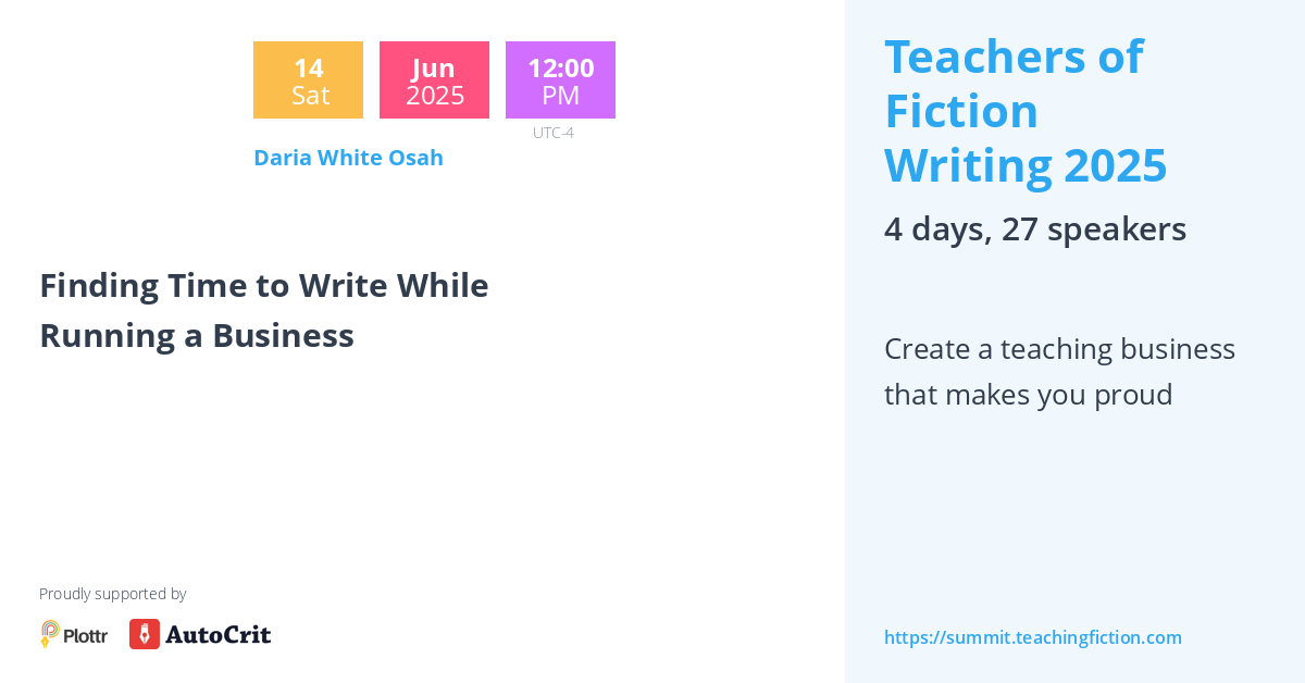 Finding Time to Write While Running a Business