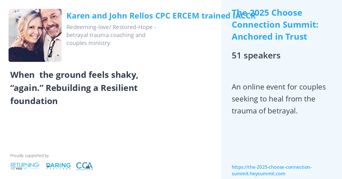 Karen and John Rellos CPC ERCEM trained IACCR - The 2025 Choose ...
