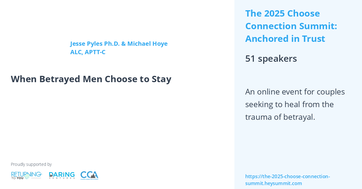 Michael Hoye ALC, APTT-C - The 2025 Choose Connection Summit: Anchored ...