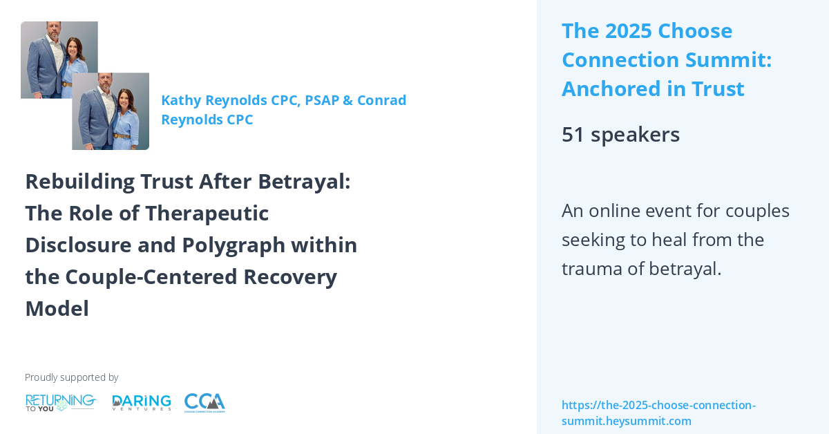 Rebuilding Trust After Betrayal: The Role of Therapeutic Disclosure and ...