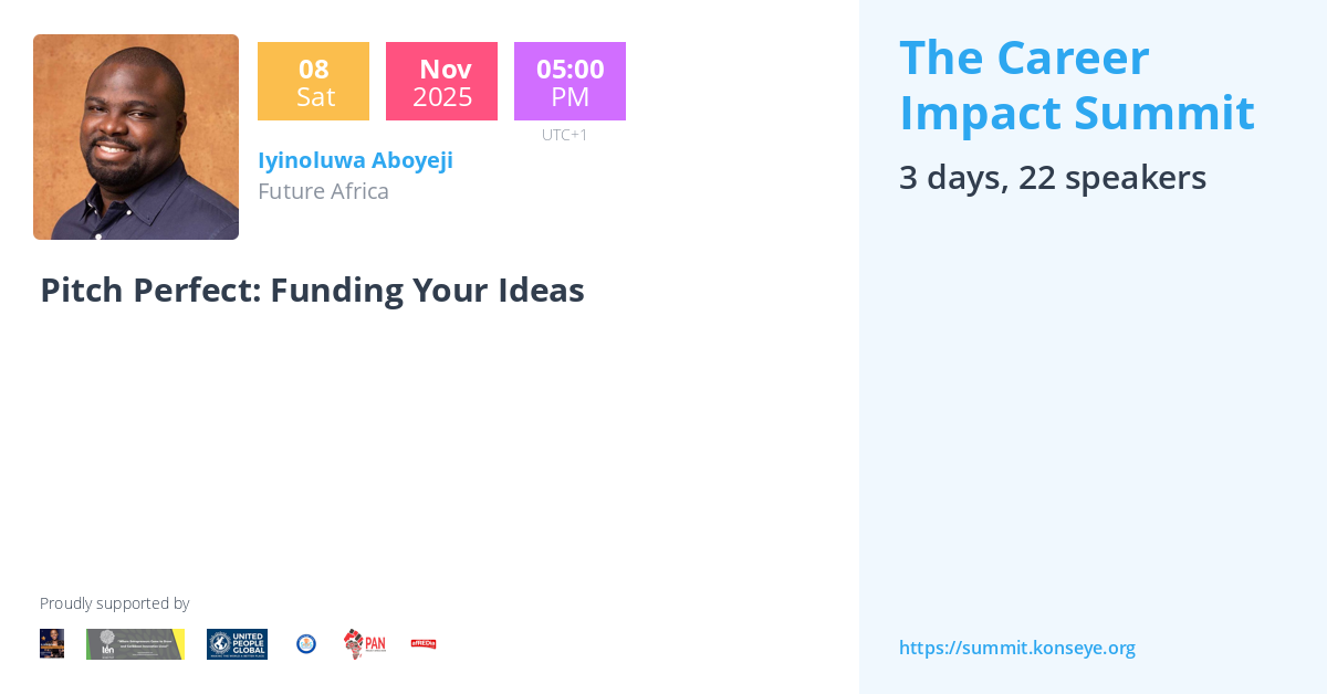Iyinoluwa Aboyeji - The Career Impact Summit