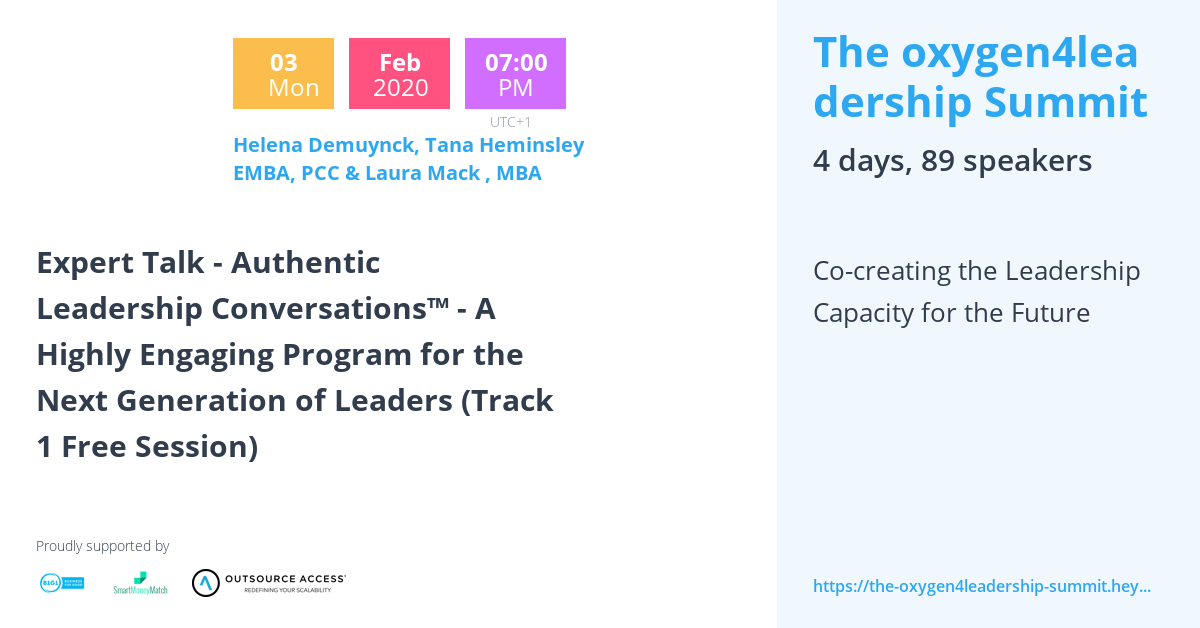 Expert Talk - Authentic Leadership Conversations™ - A Highly Engaging ...