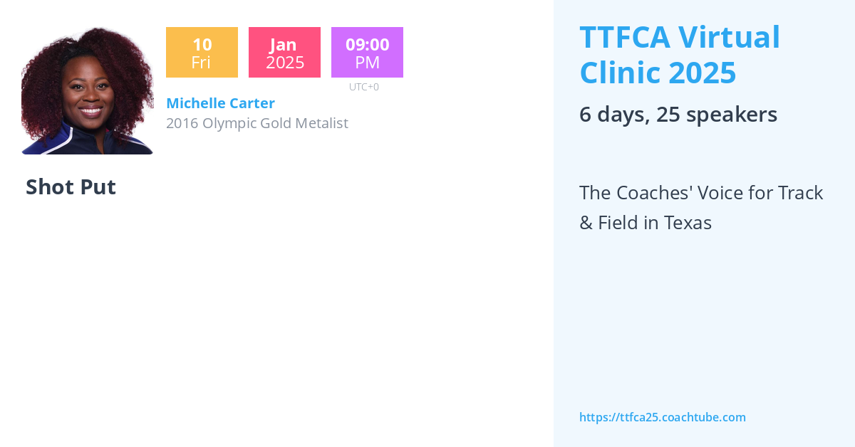 Michelle Carter - TTFCA Virtual Clinic 2025