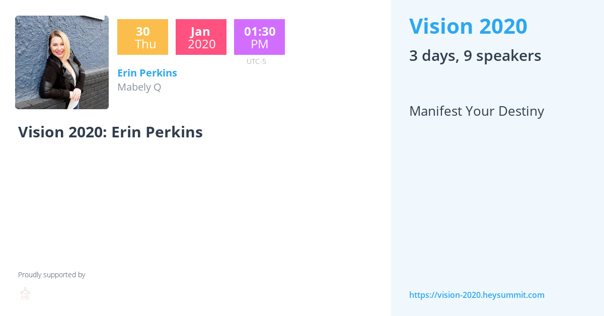 Erin Perkins - Vision 2020