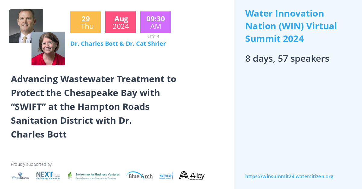 Dr. Charles Bott - Water Innovation Nation (WIN) Virtual Summit 2024
