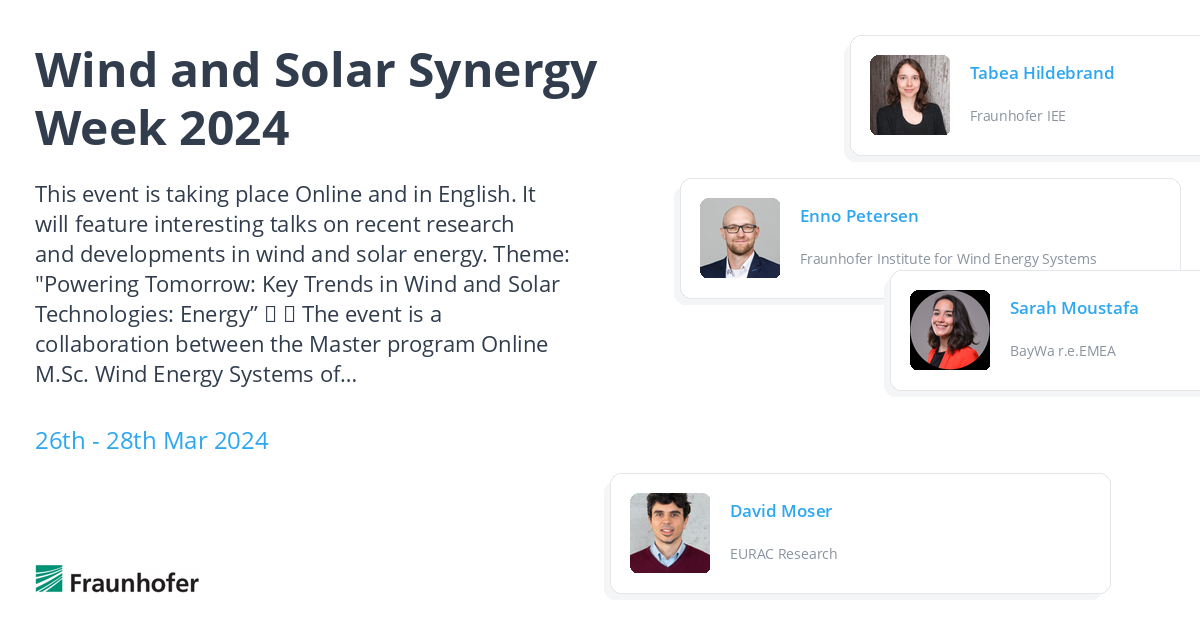 Wind and Solar Synergy Week 2024