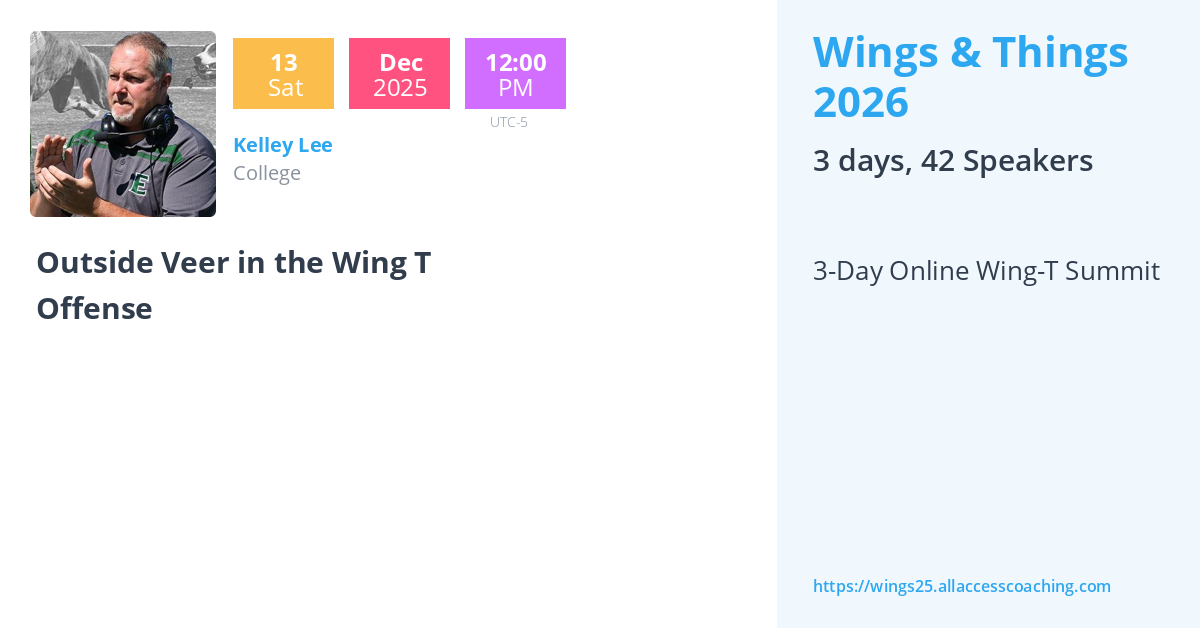 Outside Veer in the Wing T Offense