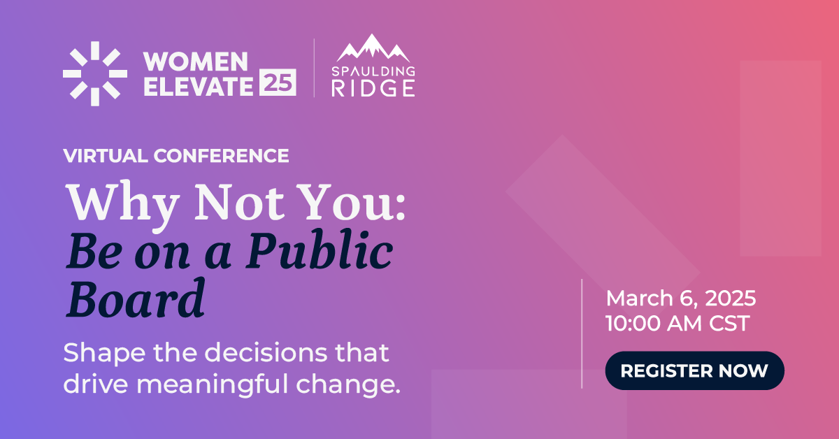 Why Not You: Be on a Public Board