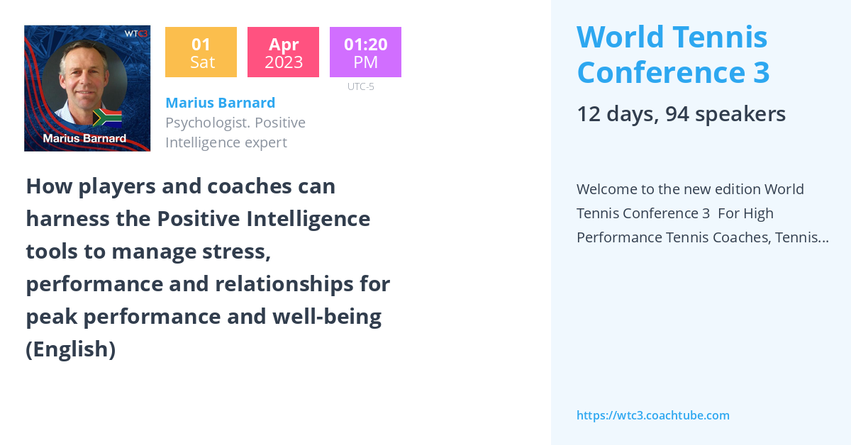 Marius Barnard - World Tennis Conference 3
