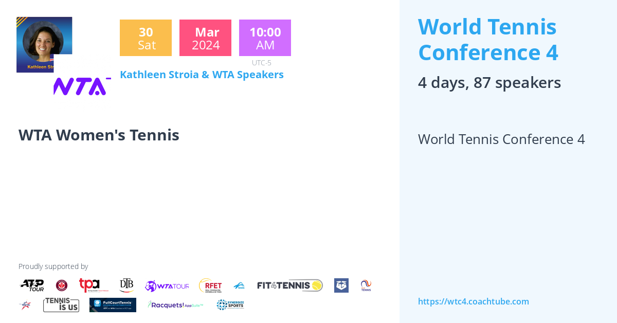 Kathleen Stroia - World Tennis Conference 4