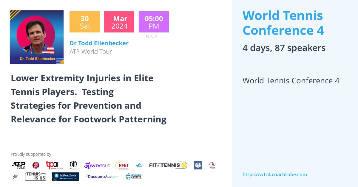 Dr Todd Ellenbecker - World Tennis Conference 4