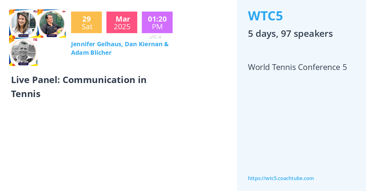 Live Panel: Communication in Tennis