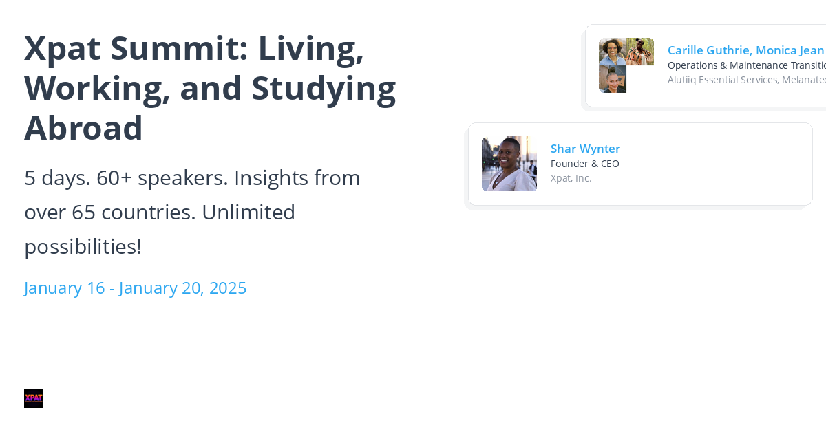 Speakers - Xpat Summit: Living, Working, and Studying Abroad