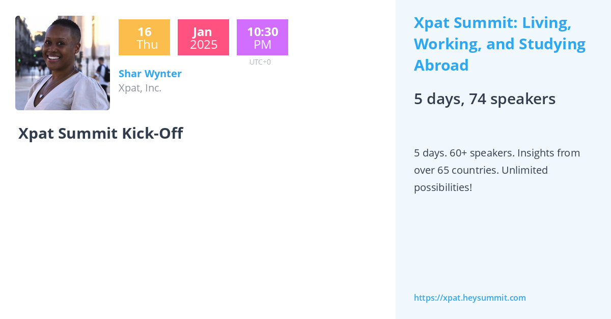Xpat Summit Kick-Off