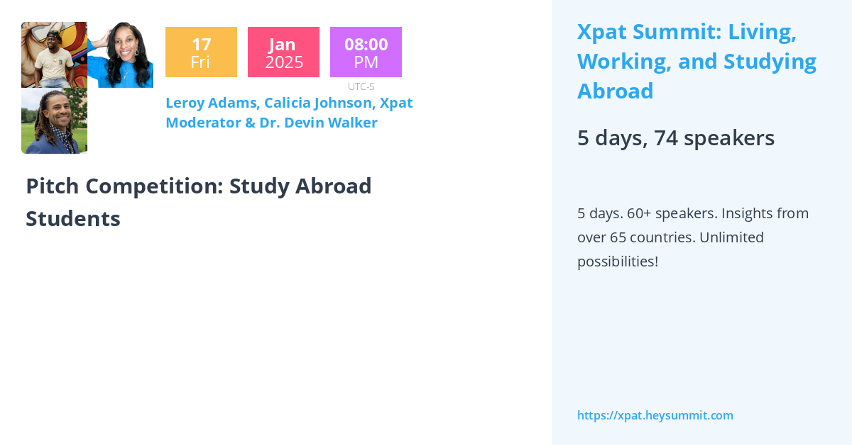 Pitch Competition: Study Abroad Students