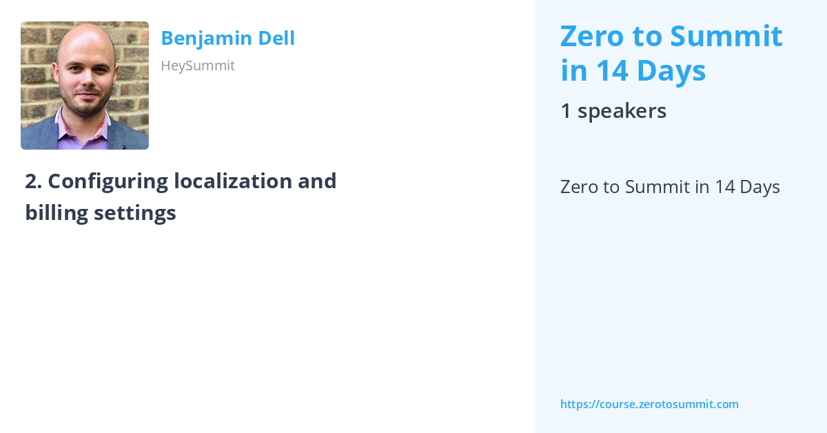 2 Configuring Localization And Billing Settings